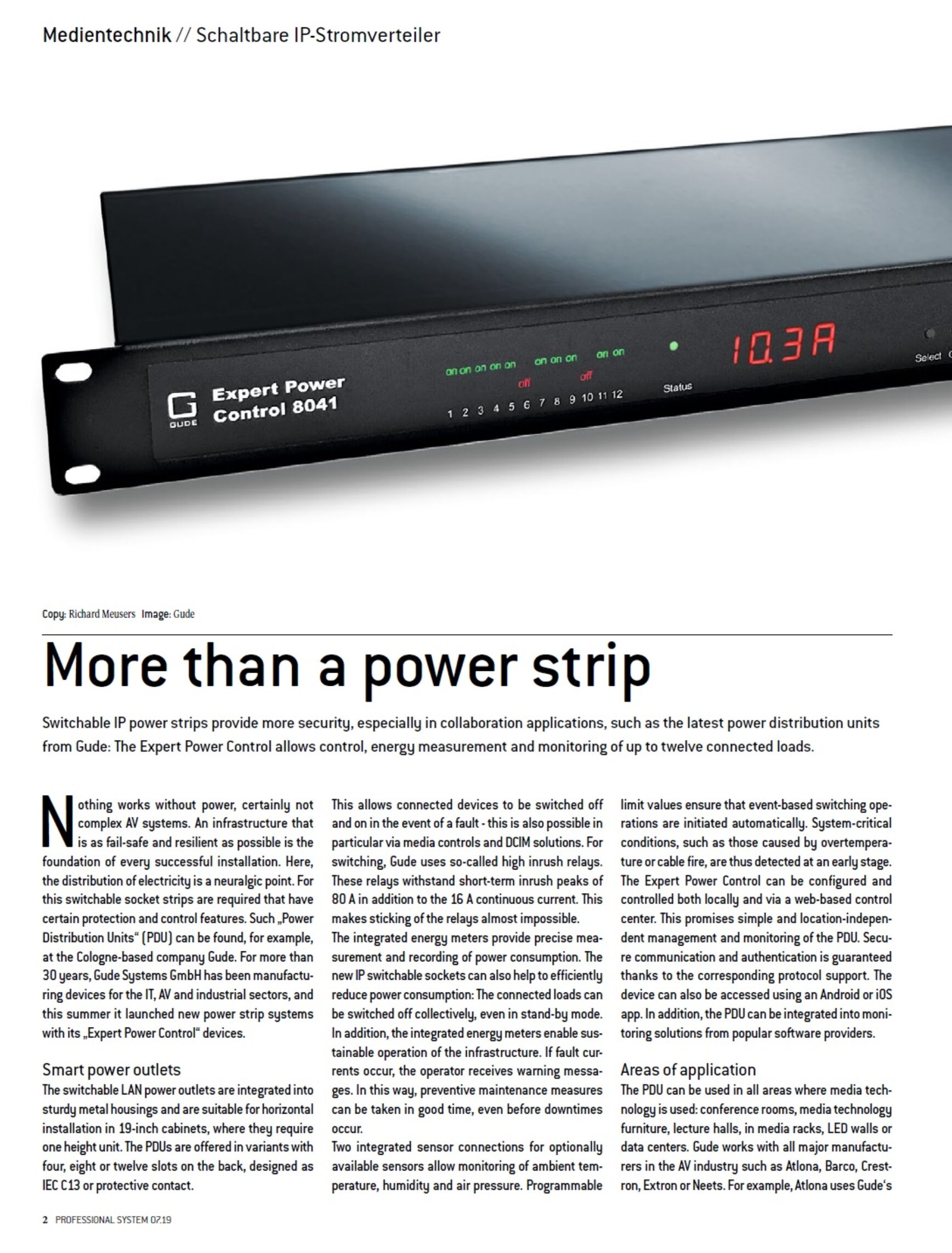 Test review on Expert Power Control 8041 - GUDE Systems