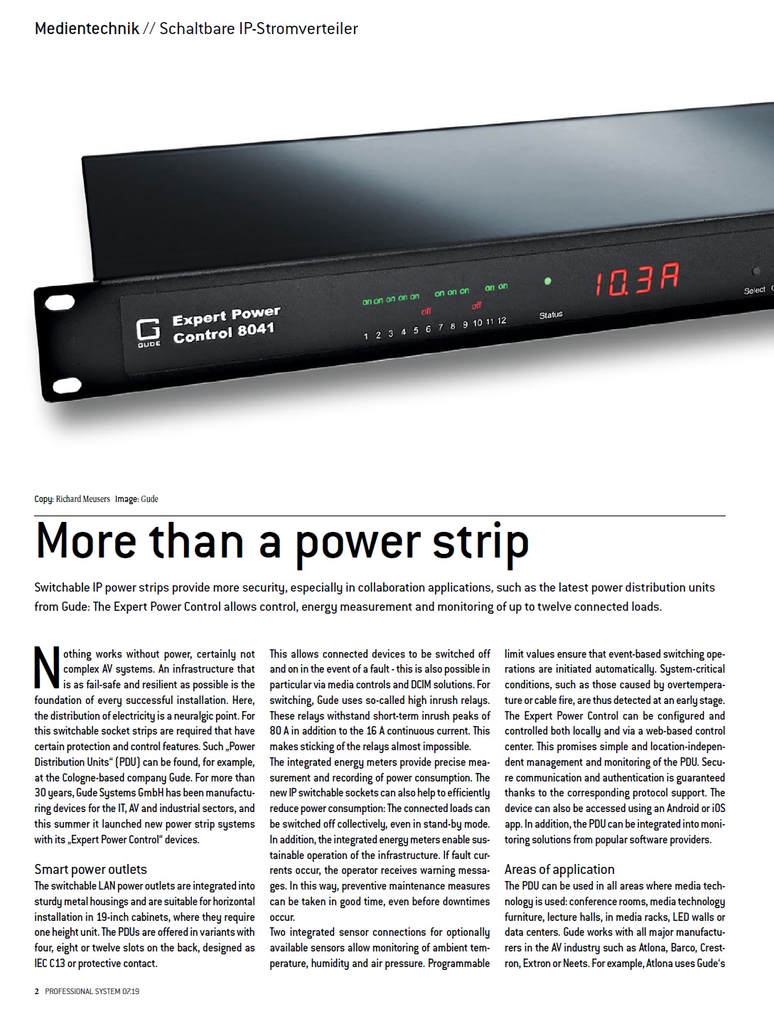 Test review on Expert Power Control 8041 - GUDE Systems