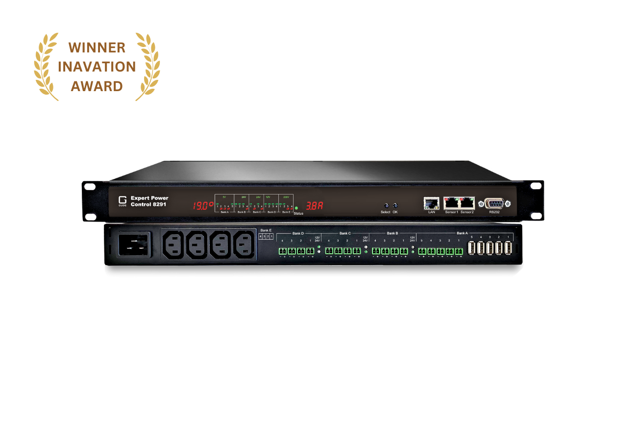 21-fach switched AC/DC PDU - GUDE Systems