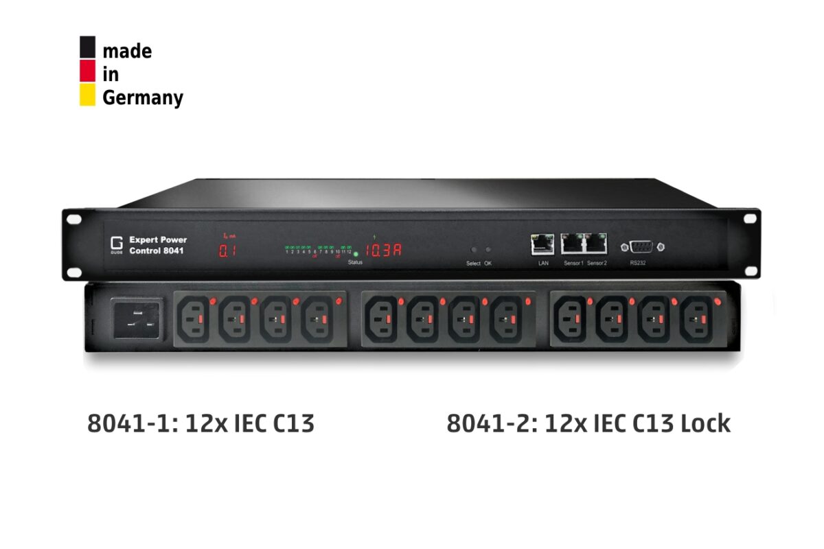 12-fold switched and metered PDU - GUDE Systems