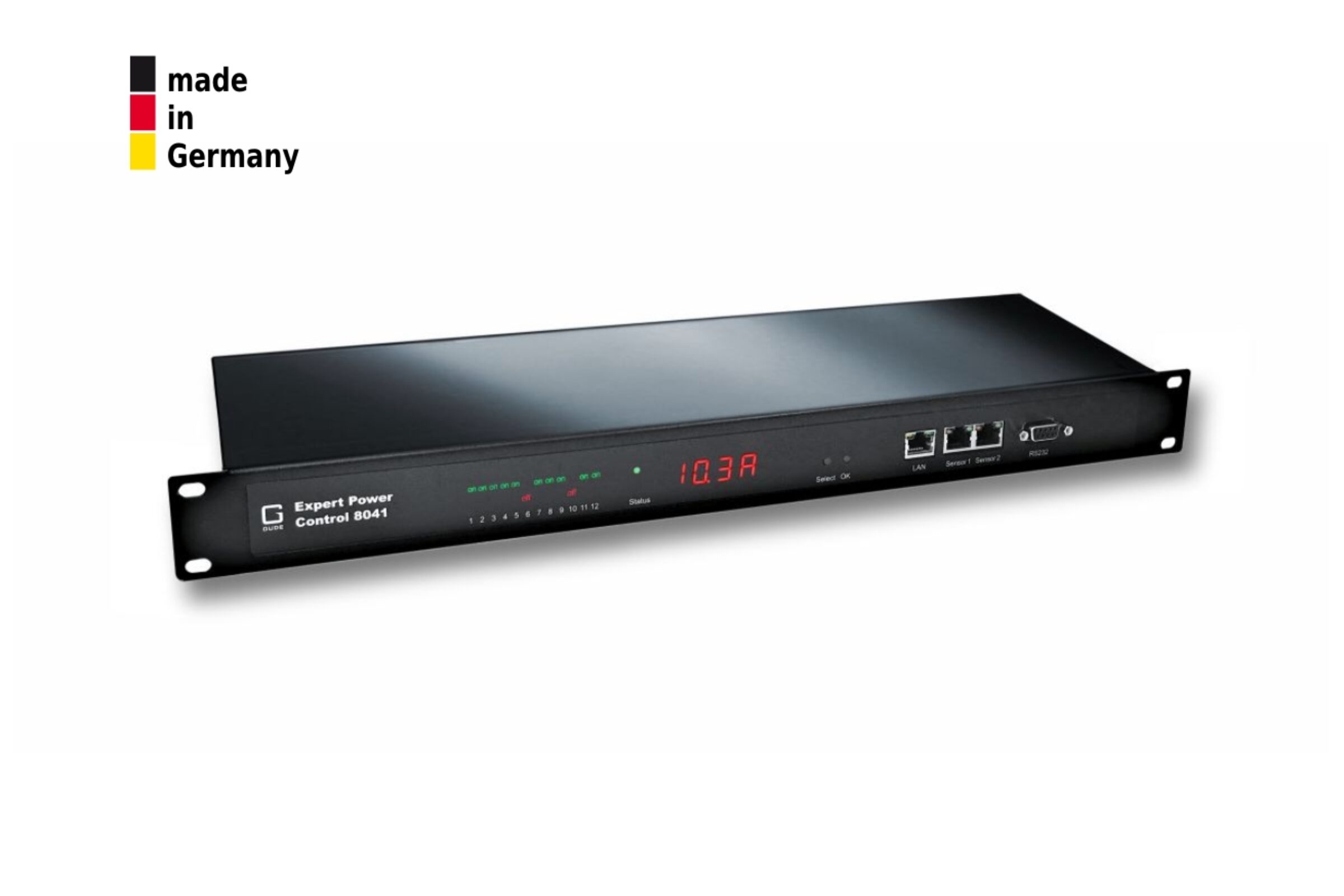 12-fold switched and metered PDU - GUDE Systems
