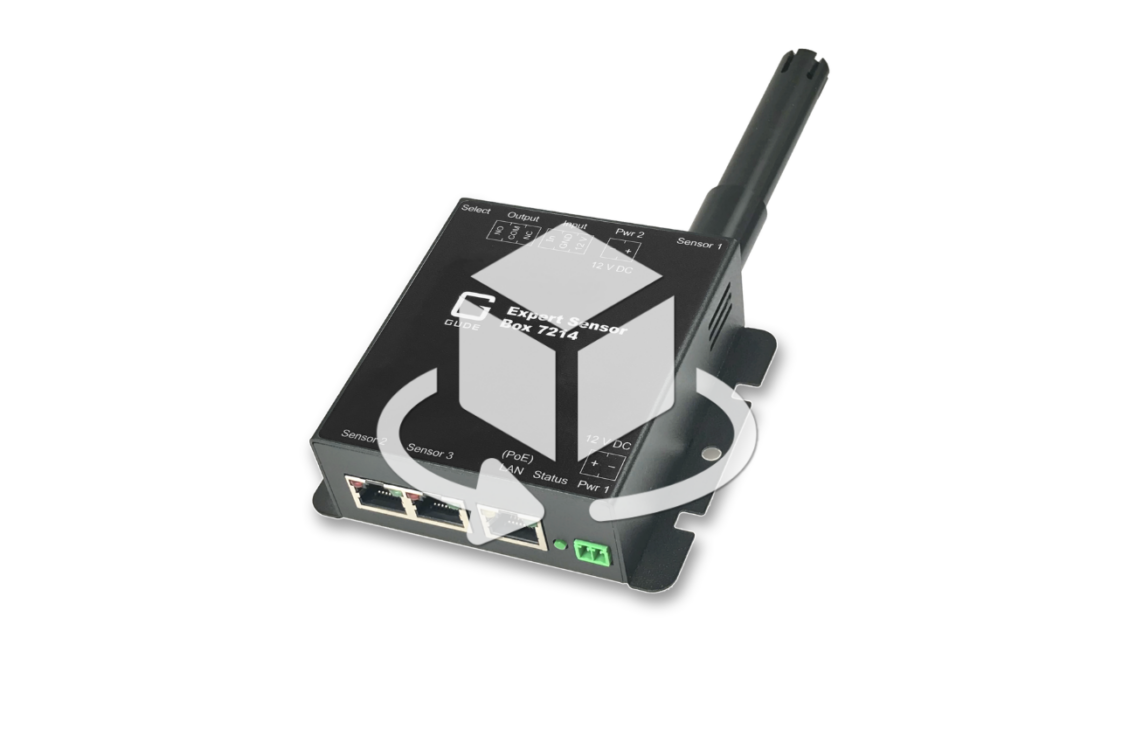 LAN sensor with relay output and signal input for environment monitoring - GUDE Systems