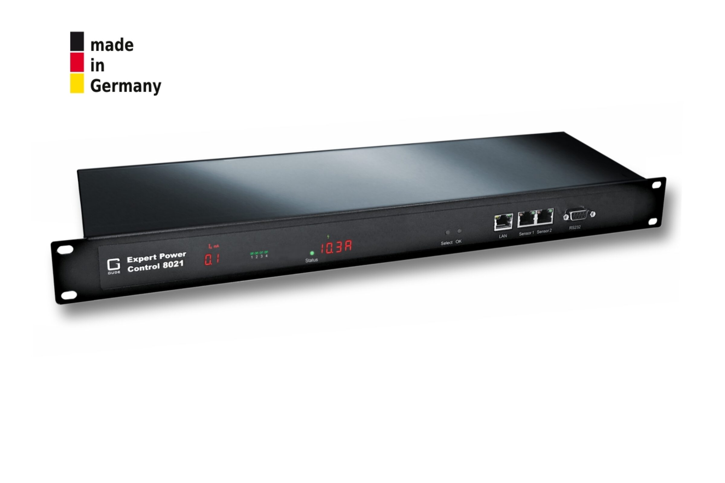 4-fold switched and metered PDU - GUDE Systems