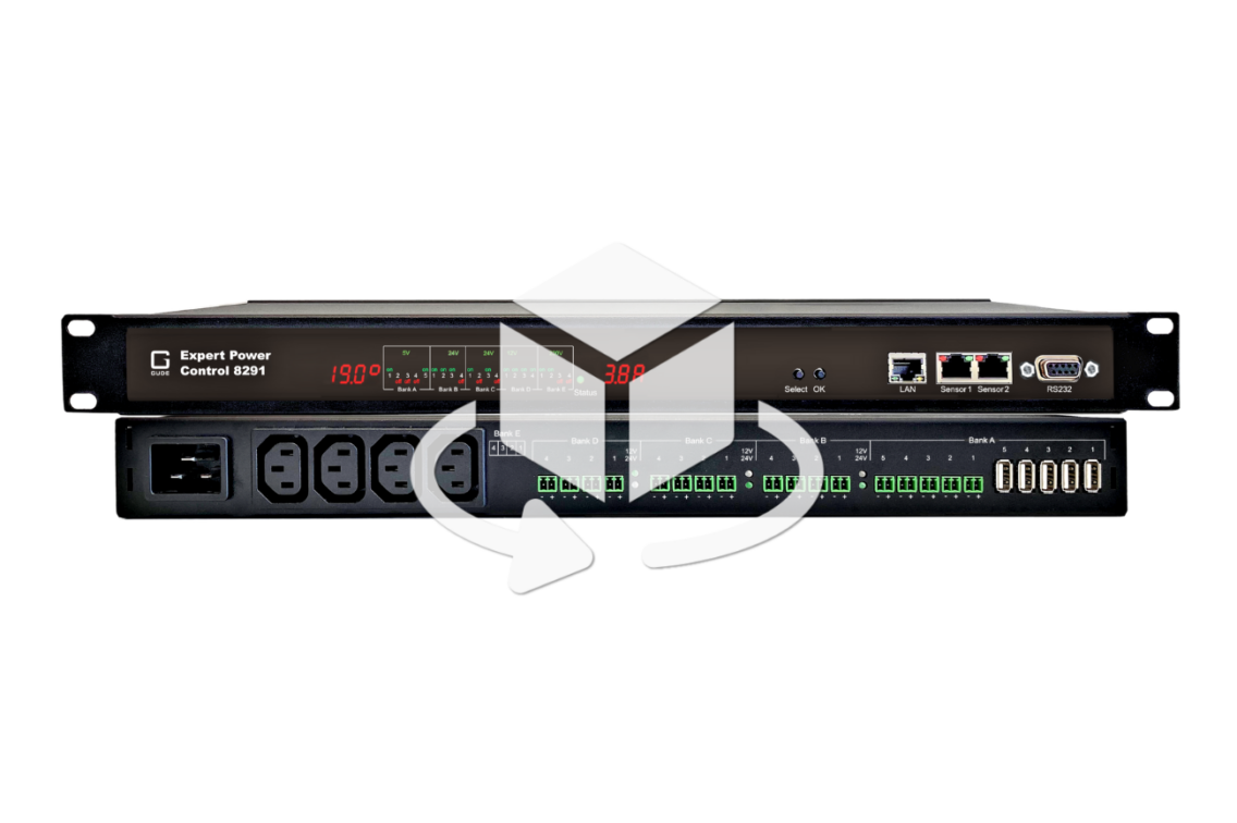 21-fold switched AC/DC PDU - GUDE Systems