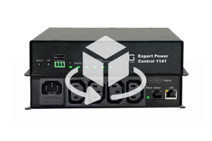 Small and smart 4-fold switched and metered PDU - GUDE Systems