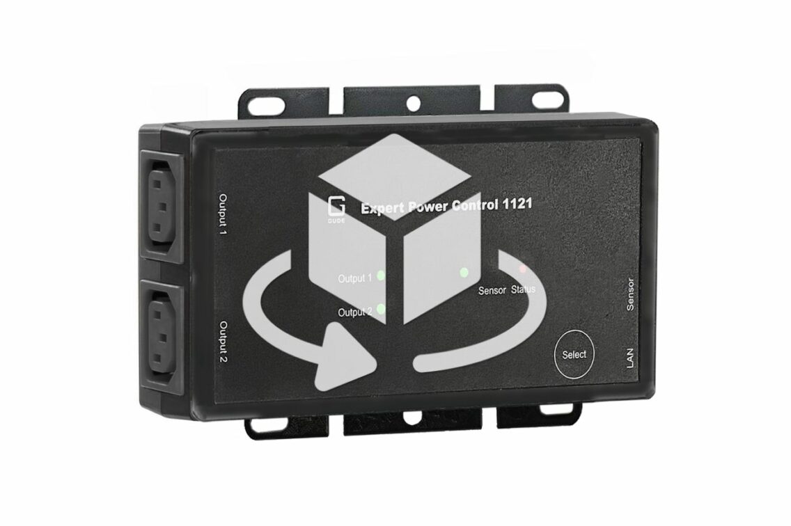 Small and smart 2-fold switched and metered PDU - GUDE Systems