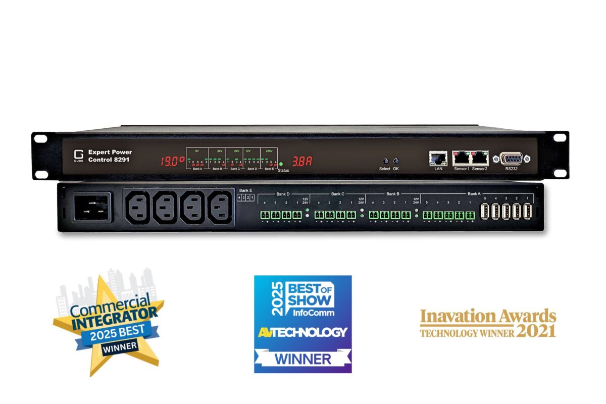 21-fold switched AC/DC PDU - GUDE Systems